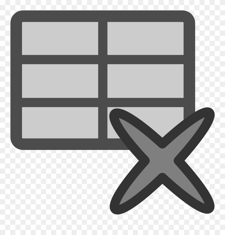 Delete Table Clip Art - Icono De Borrar Tabla - Png Download (#360817 ...