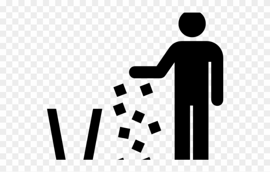 Park Clipart Littered - Simbolo De Botar Basura - Png Download ...