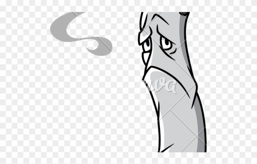 Cigarette Clipart Sad - Cartoon - Png Download (#3659614) - PinClipart