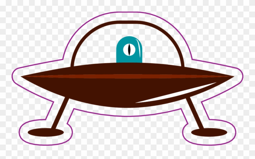 Flying Saucer Alien Sticker Clipart (#3663946) - PinClipart