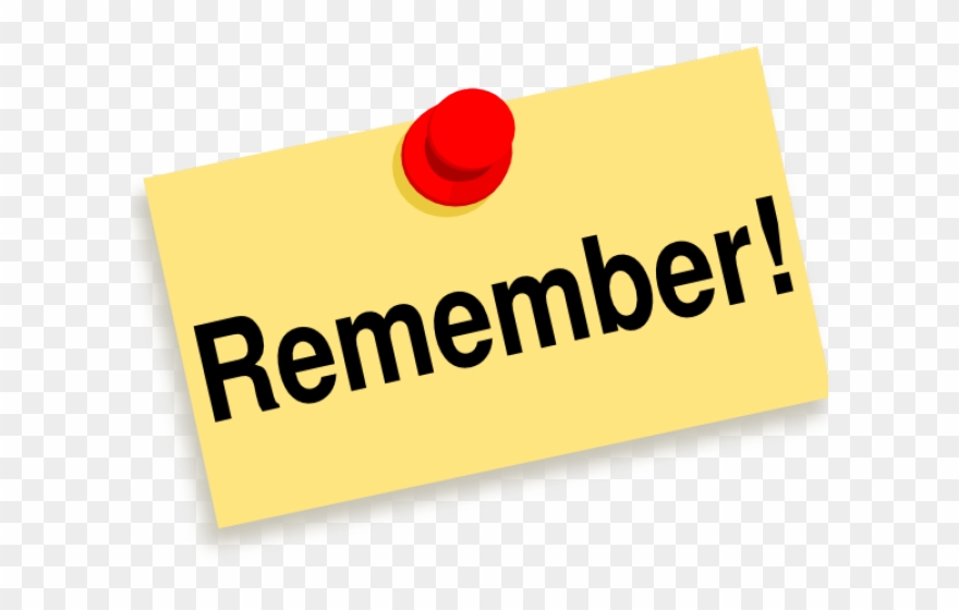 Download Remember Clipart Dates Remember Sticky Note Png Download