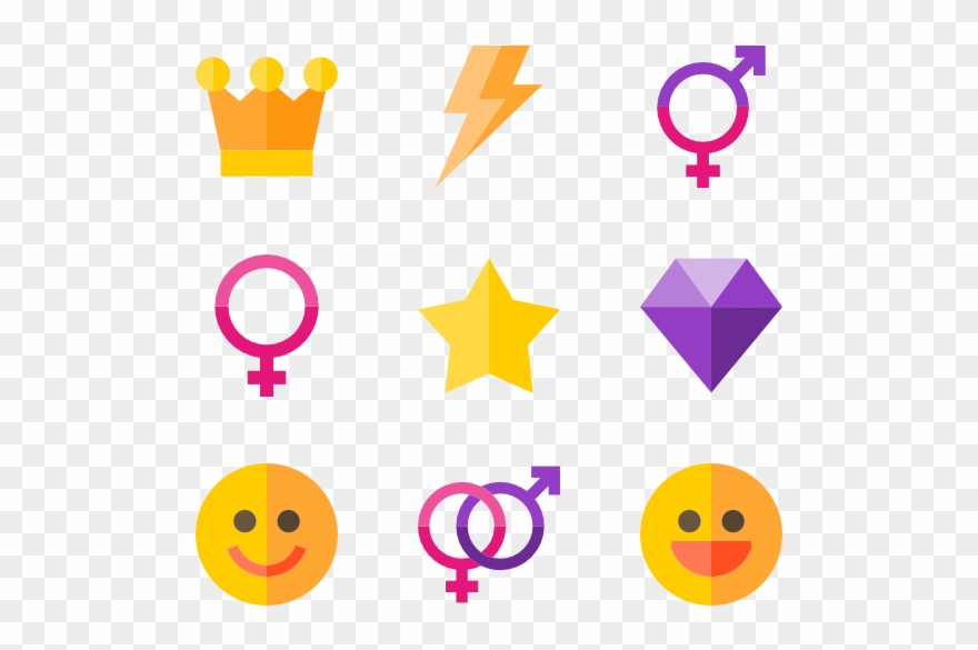 Shape Set - Gender Icon Set Clipart (#3713593) - PinClipart