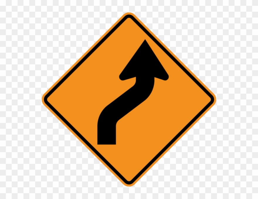 Download Road Ahead Curves Right Then Left Sign Clipart (#3719688 ...
