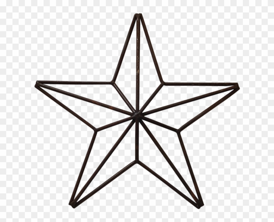 We Love Hearts & Stars - Star Geometric Outline Clipart (#3733860 ...