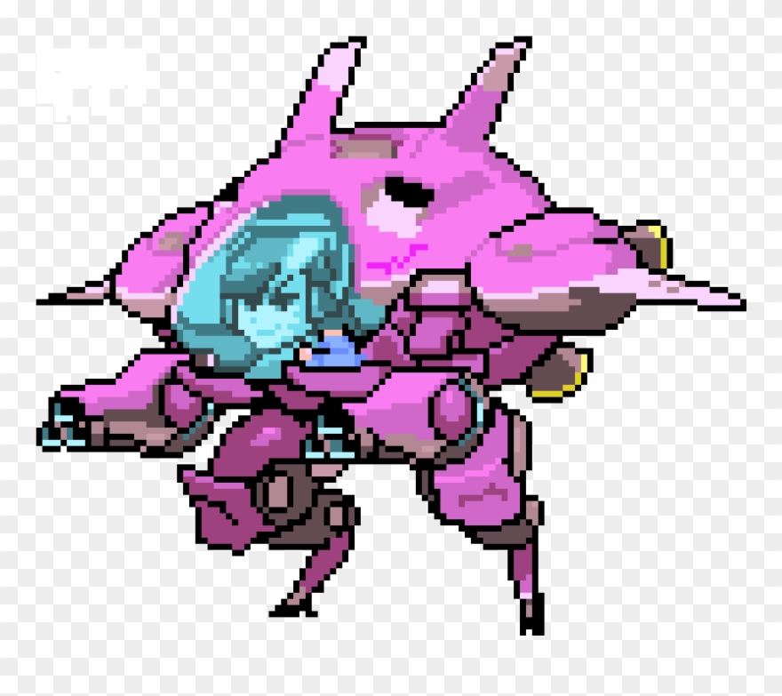 Va Pixel Art Spray - Overwatch D Va Pixel Spray Clipart (#3737595 ...