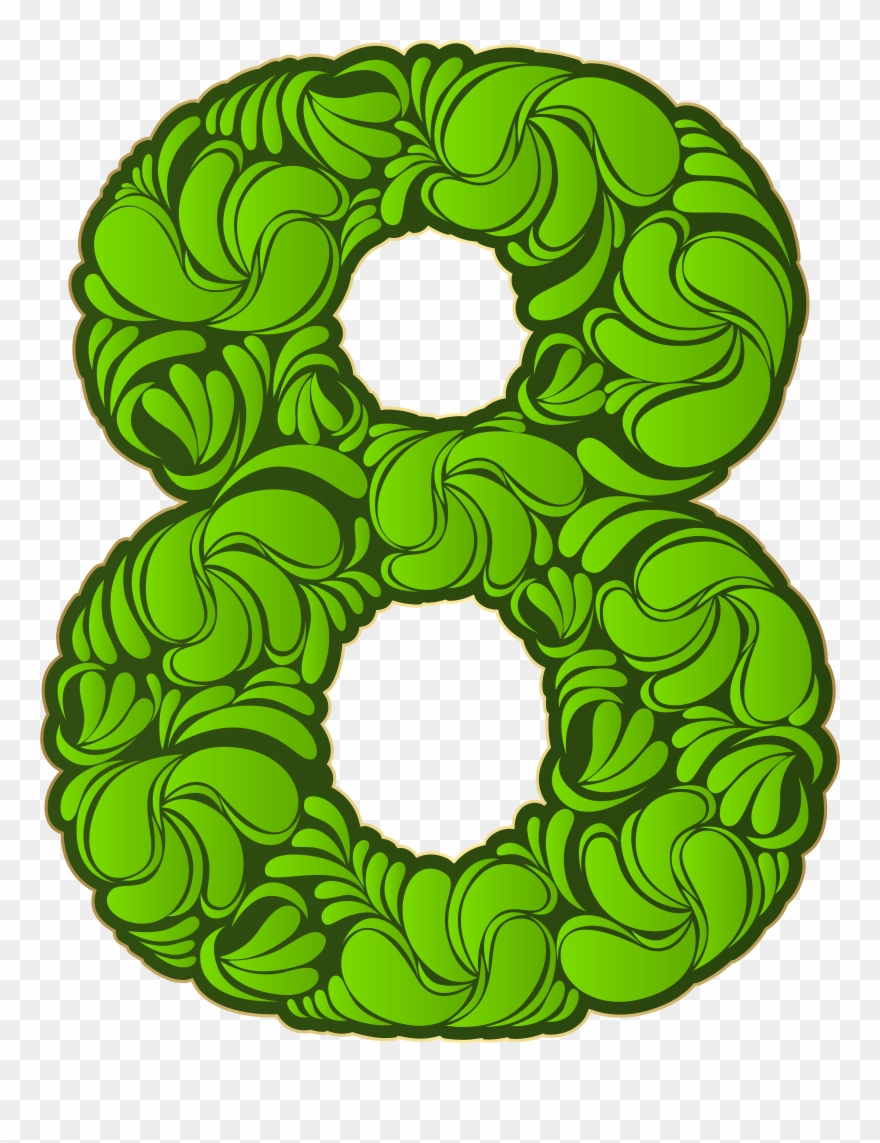 Number Eight Green Transparent Png Image Clipart (#3748974) - PinClipart