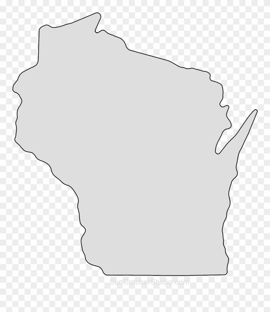 Download Wisconsin Map Outline Png Shape State Stencil Clip - Wisconsin ...
