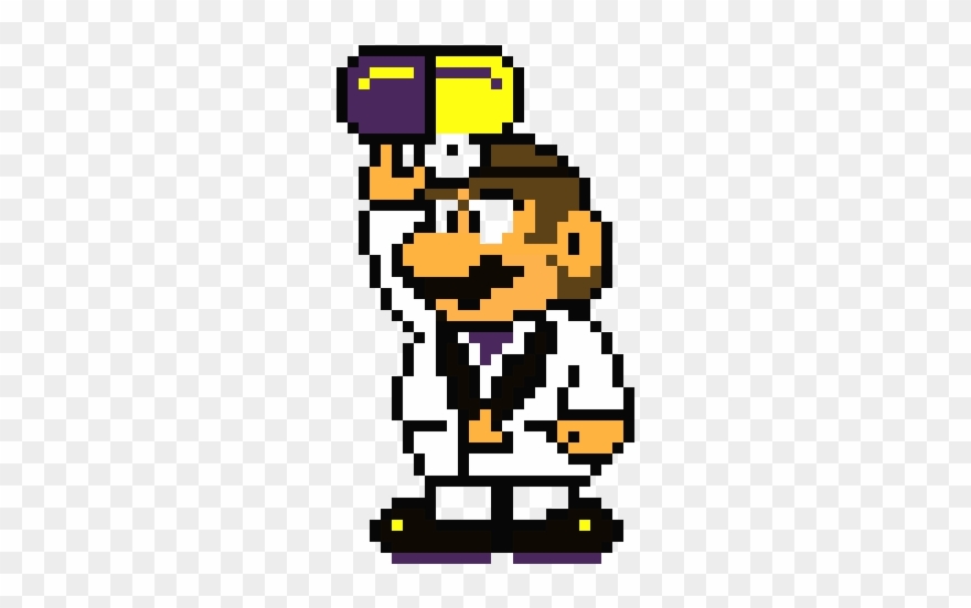 Dr Mario - Dr Mario Pixel Art Clipart (#3785224) - PinClipart