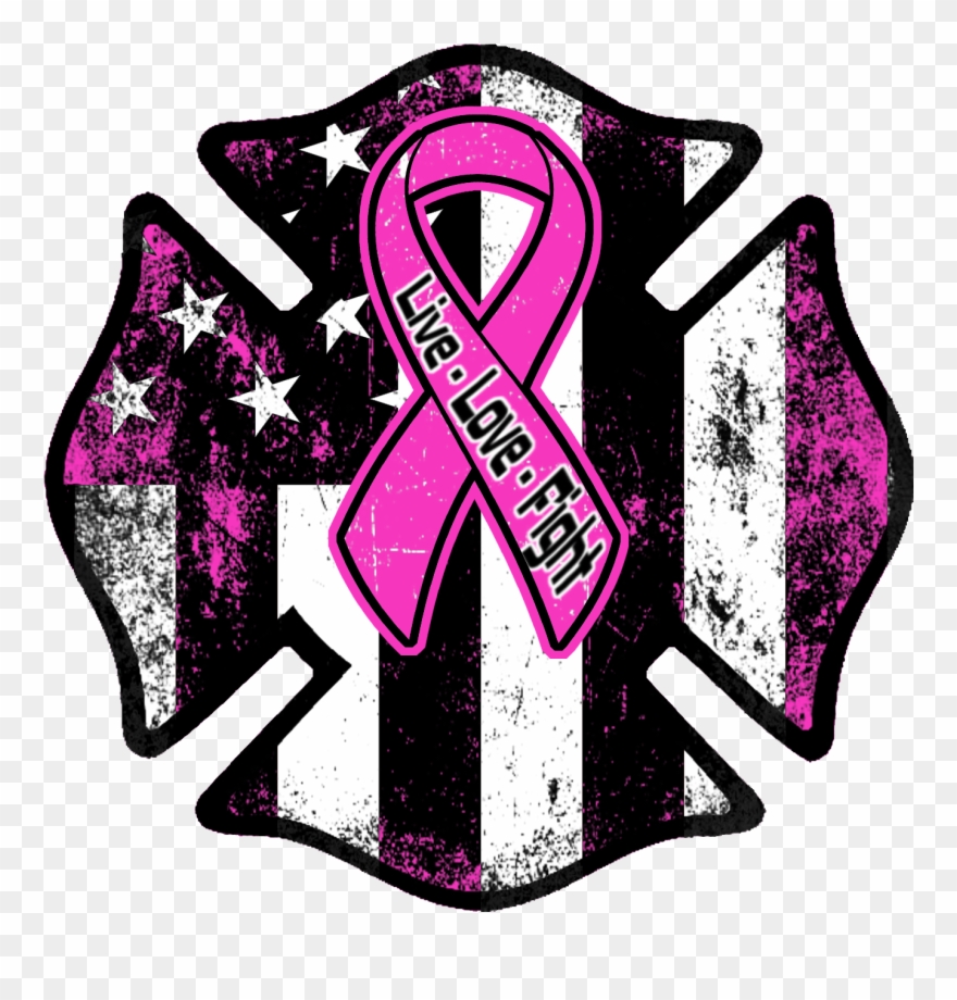 Breast Cancer Awareness Firefighter Decal - Firefighter Breast Cancer ...
