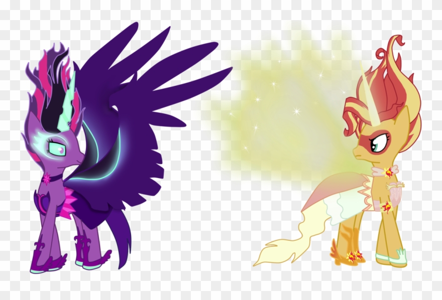 Midnight And Daydream Shimmer By Heavelon X - Mlp Daydream Shimmer Pony ...