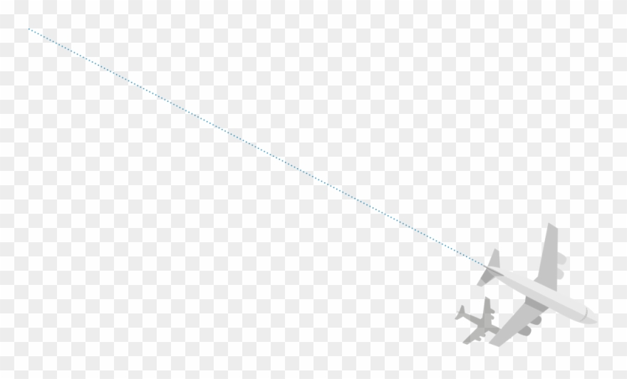 Plane With Dotted Line - Plane With Line Png Clipart (#3803873 ...