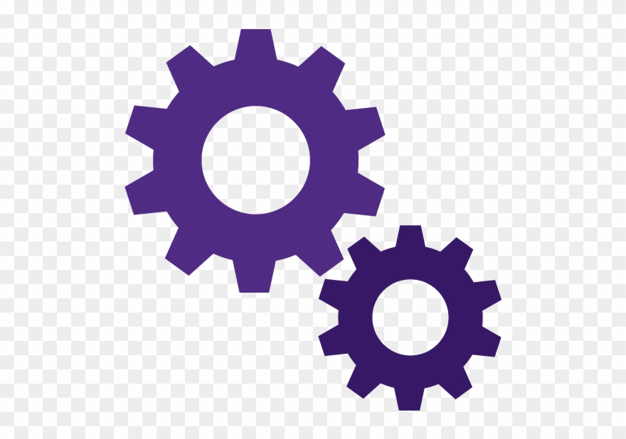Download A Graphic Of Two Purple Cogs - Man Gear Icon Png Clipart ...