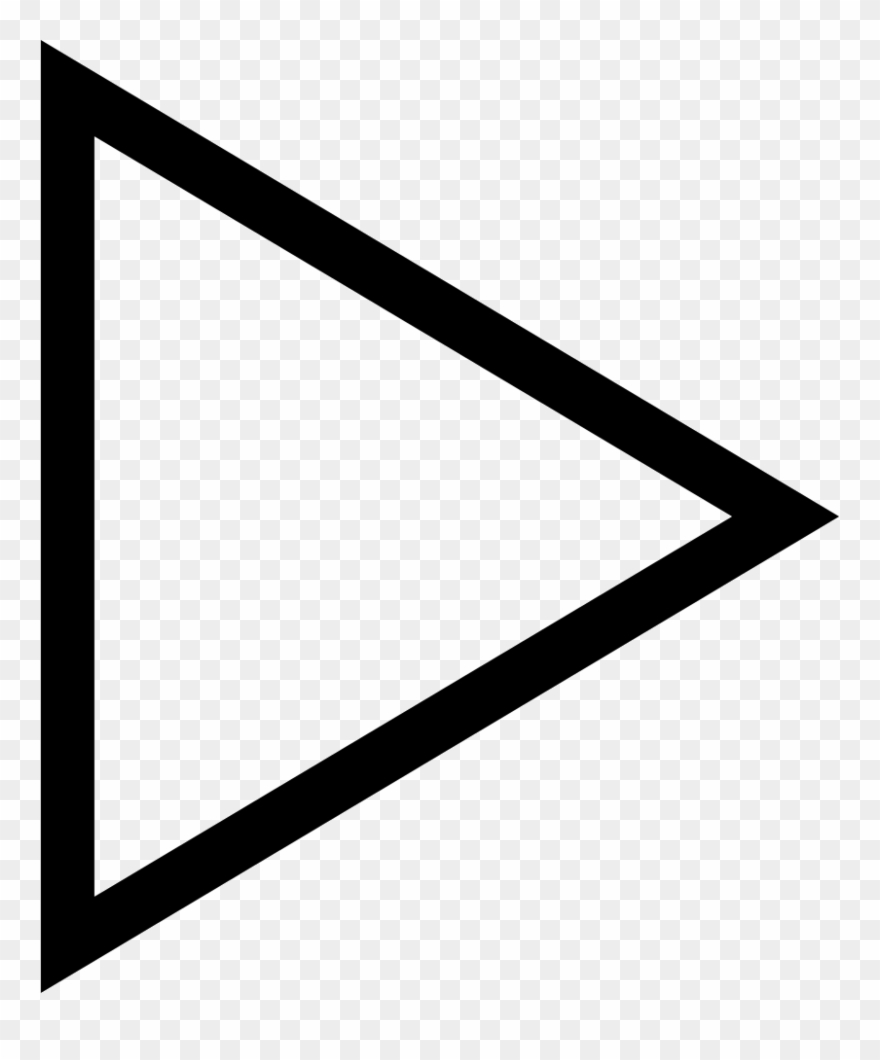 Png File Svg - Black Triangle Outline Png Clipart (#3820495) - PinClipart