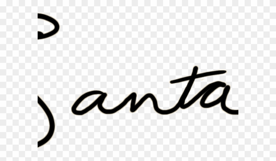 Download Santa Claus Clipart Signature - Calligraphy - Png Download ...