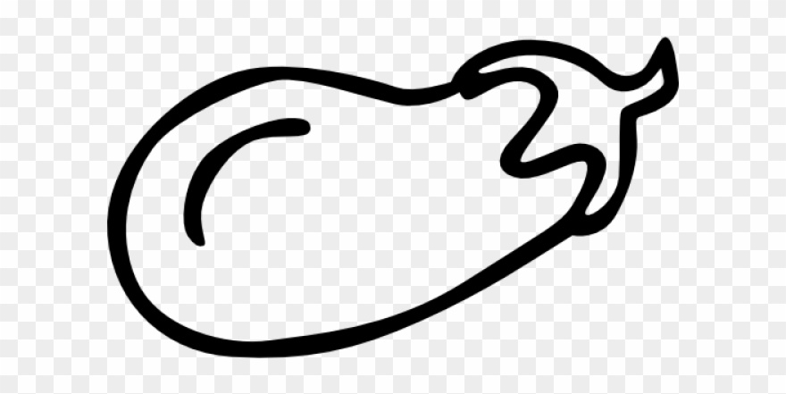 Eggplant Clipart Bringle - Black And White Of Eggplant - Png Download ...