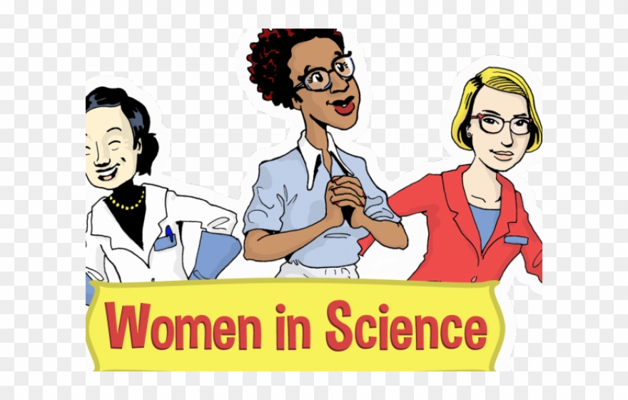 Science Clipart Woman - Women In Science Cartoon - Png Download ...