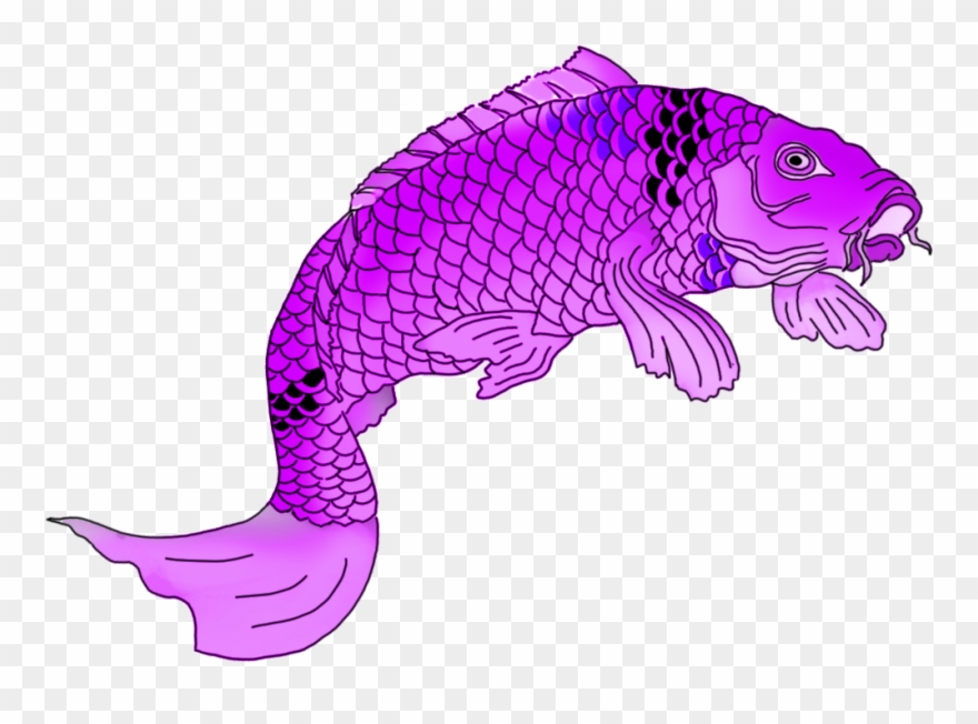Png Transparent Download Colorful Drawings Purple - Japanese Fish ...