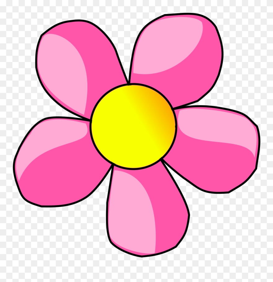 Flower Clip Art At Clker - Flowers Clip Art Pink - Png Download ...