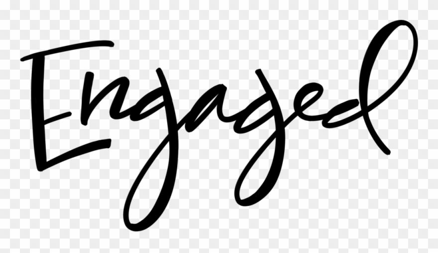 Engaged - Calligraphy Clipart (#3905750) - PinClipart