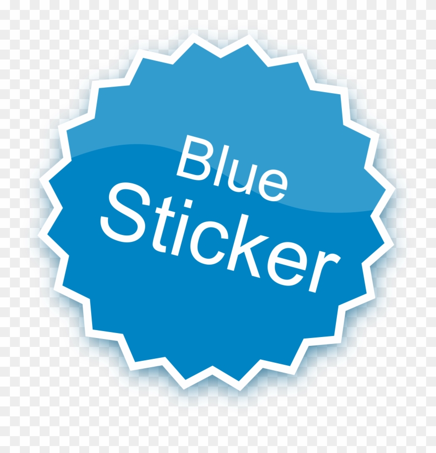 Download Blue Sticker Clip Arts - Png Download (#3906822) - PinClipart