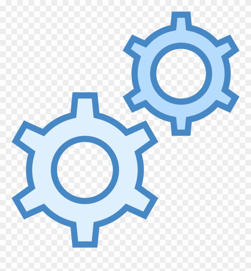 In This Icon There Are Two Cogs Aligned Diagonally - Setting Vector ...