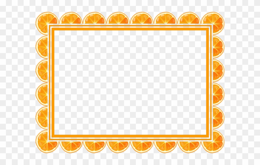 Orange Clipart Picture Frame - Frame Rectangle Clipart Png Transparent ...