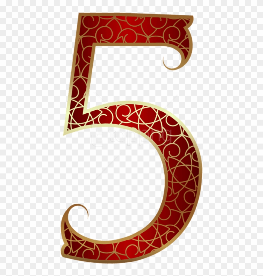 Download Download Gold Red Number Five Clipart Png Photo - Science ...