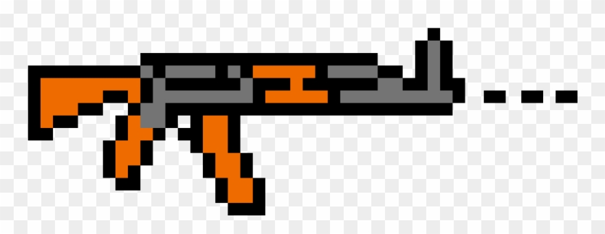 Download Burst Ar - Ak 47 Pixel Art Clipart (#3932229) - PinClipart