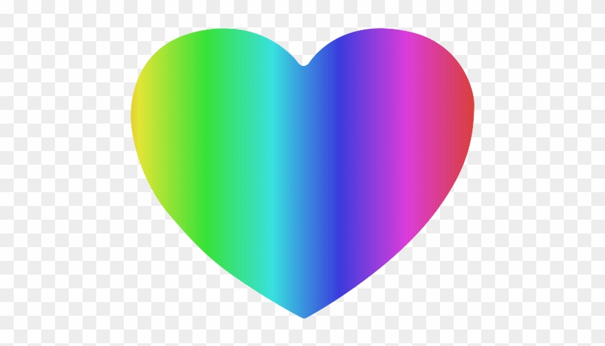 Rainbow Heart In A Line Transparent Clipart (#3944447) - PinClipart