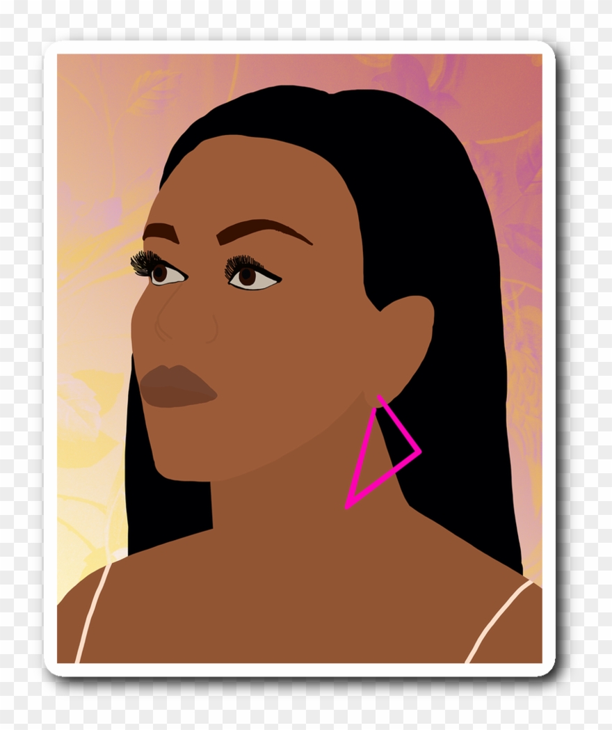 Download Michelle Obama Portrait Sticker - Illustration Clipart ...