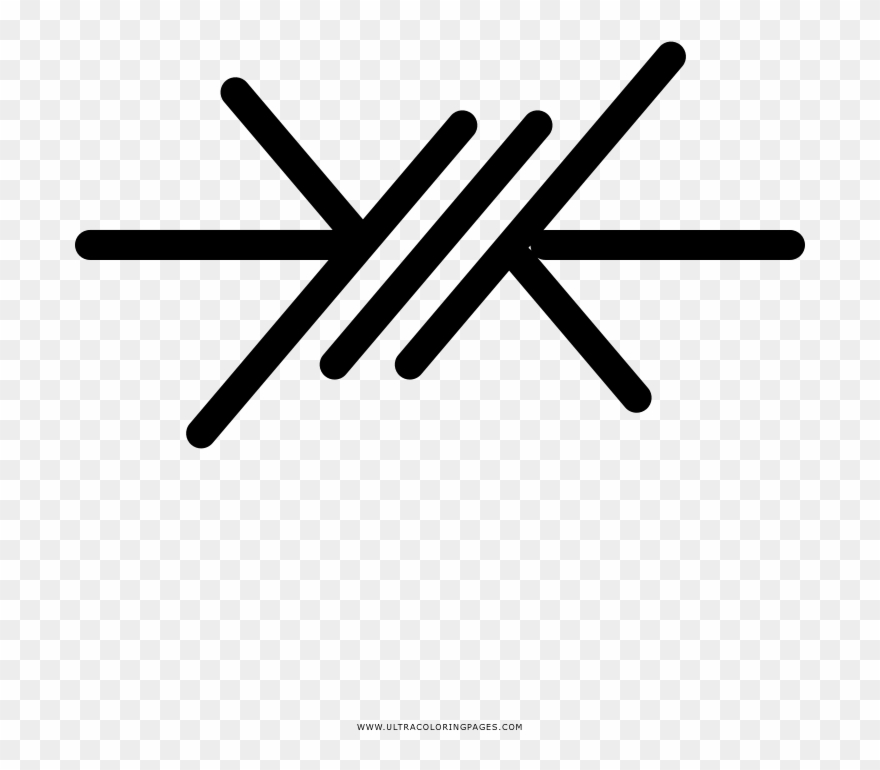 Barbed Wire Coloring Page Clipart (#3981991) - PinClipart