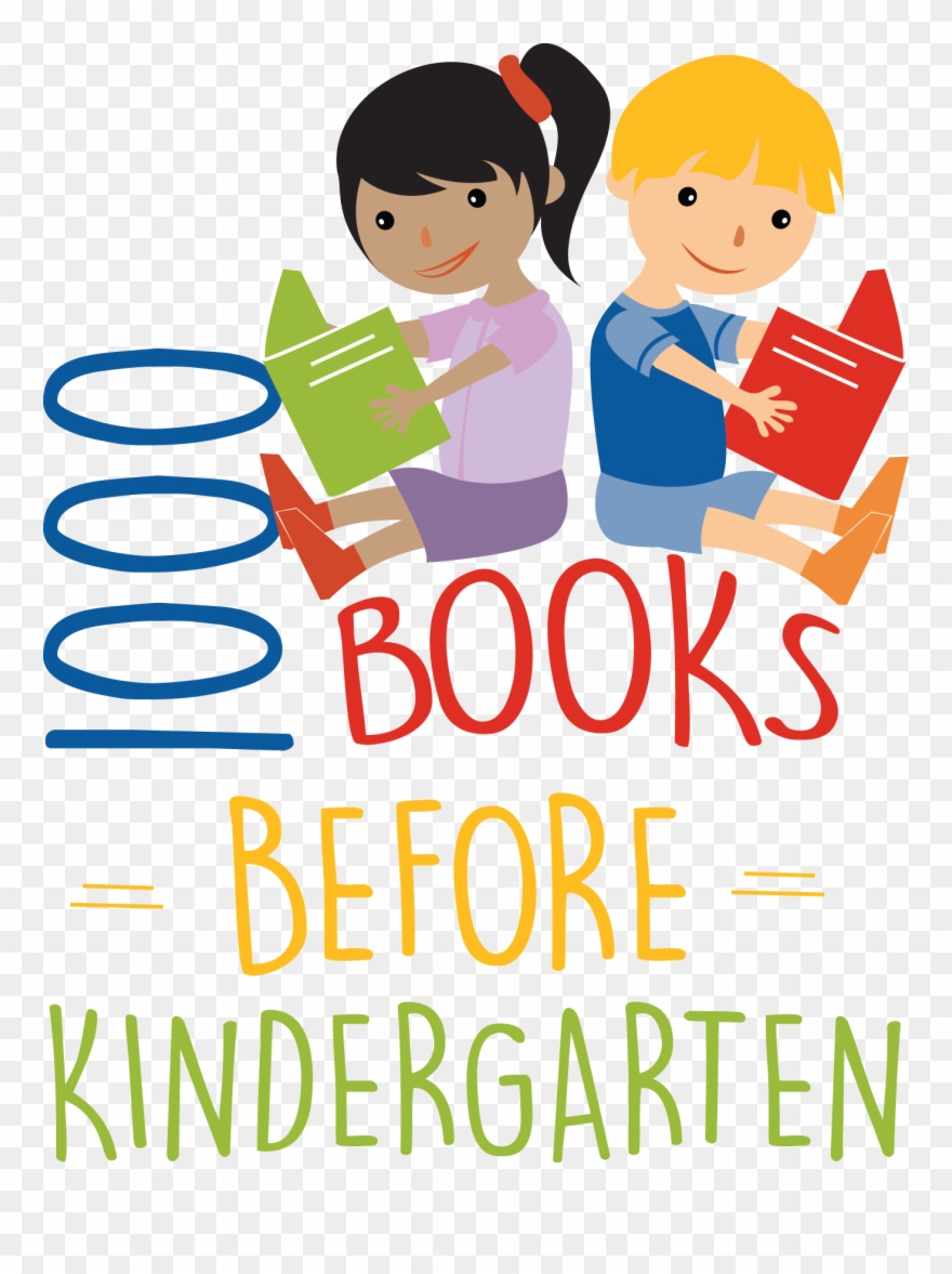 Library Clipart Kindergarten - 1000 Books Before Kindergarten - Png ...