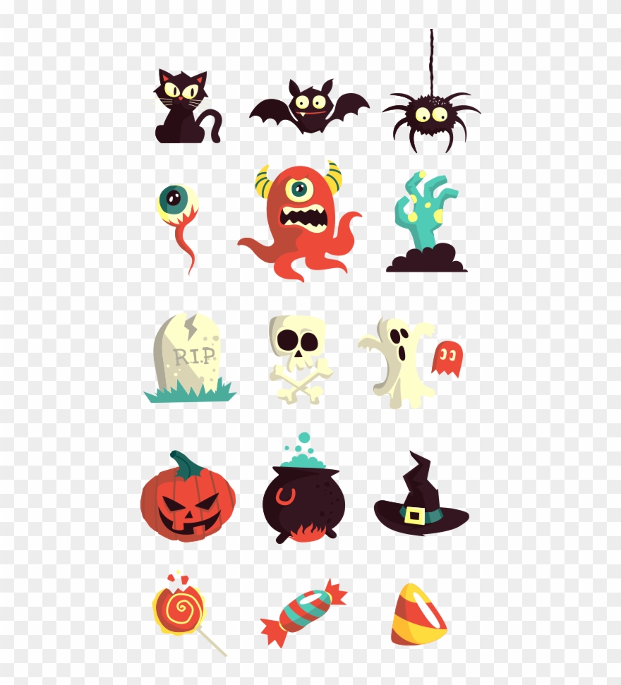 Halloween Vector Art Pack - Vector Pack Halloween Vector Clipart ...