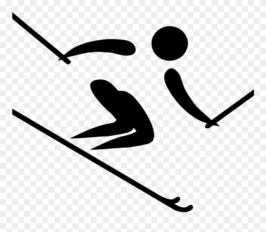 Skiing Clipart Ski Resort - Alpine Skiing Olympic Symbol - Png Download ...