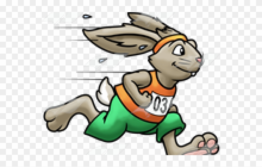 Hare Clipart Race - Racing Hare Cartoon - Png Download (#402980 ...