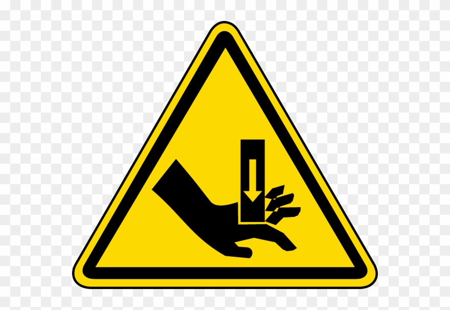 Hand Crush Warning Label - Hand Crush Warning Sign Clipart (#409844 ...