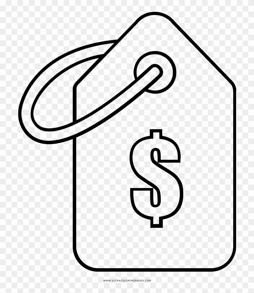Price Tag Coloring Page - Precio Para Colorear Clipart (#4008931 ...