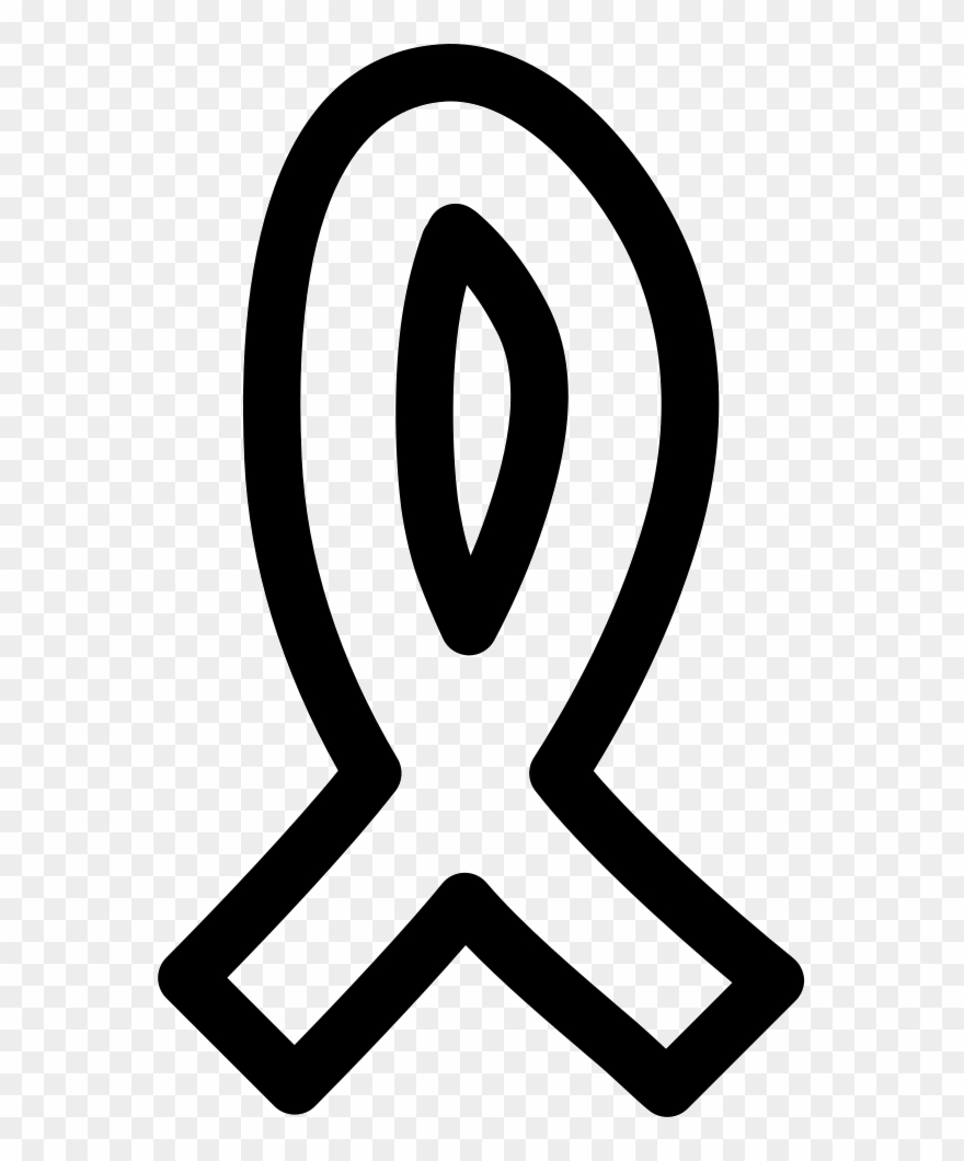 Download Cancer Ribbon Hand Drawn Outline Comments - Emblem Clipart ...