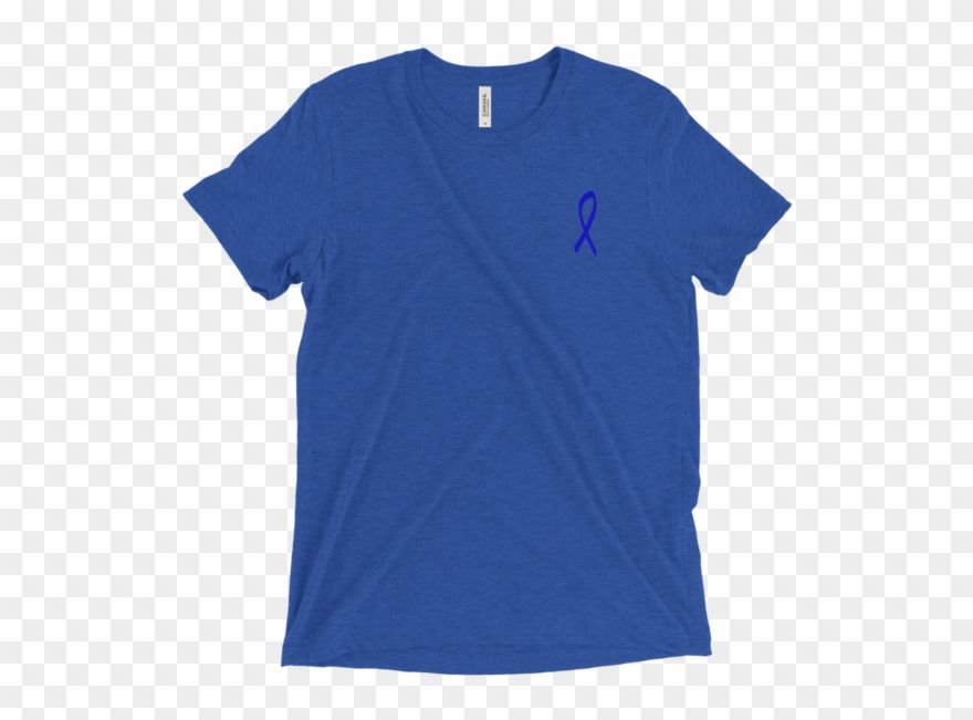 Download Colon Cancer Blue Ribbon Tee - Blue Shirt Transparent ...