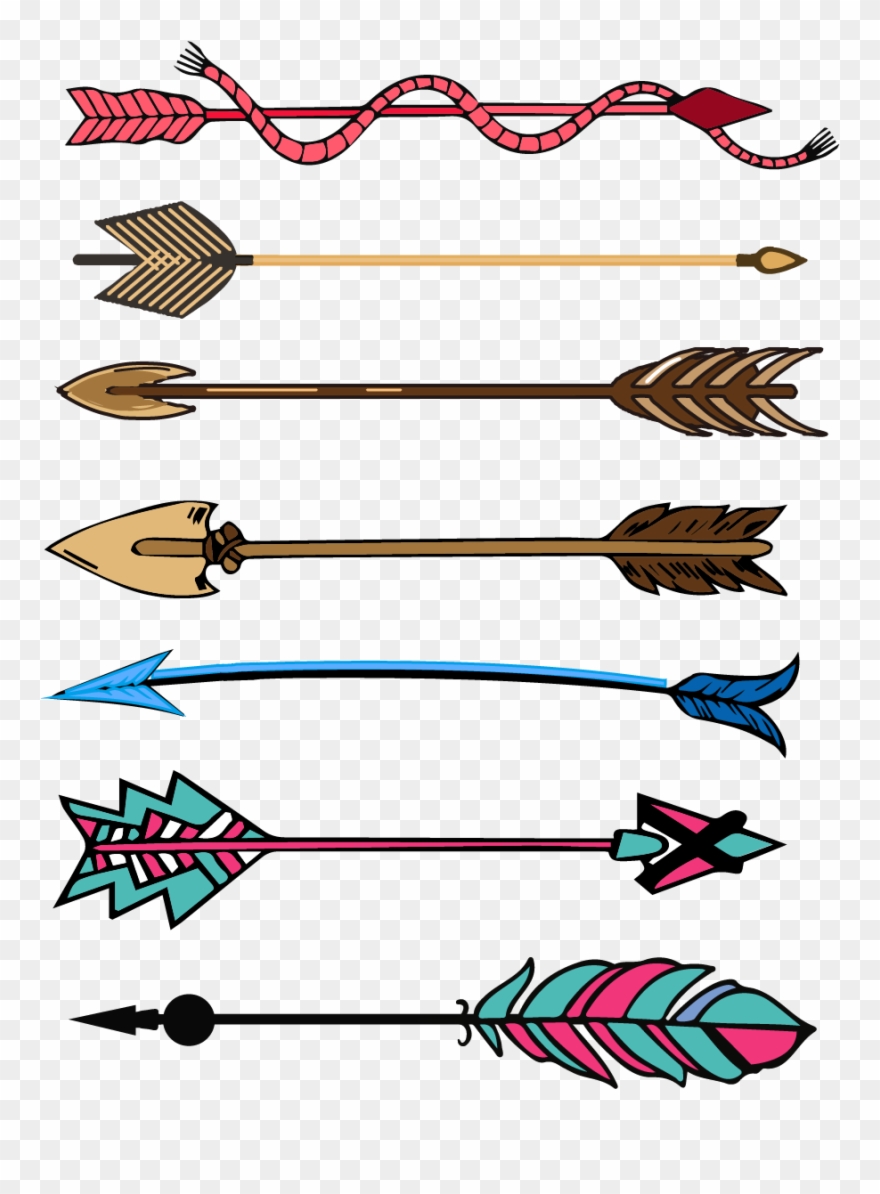 Hand Painted Colorful Special Arrow Ai Vector Colored Clipart (#4050211 ...