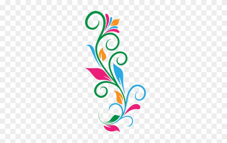 Flower Side Png - Colorful Corner Design Png Clipart (#4052895 ...