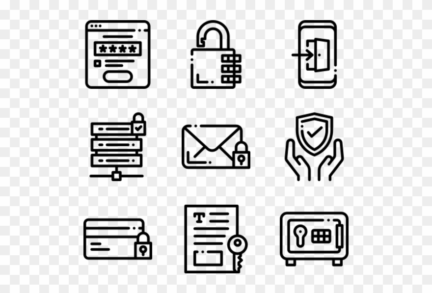 Protection And Security - Coding Language Icons Clipart (#4070696 ...