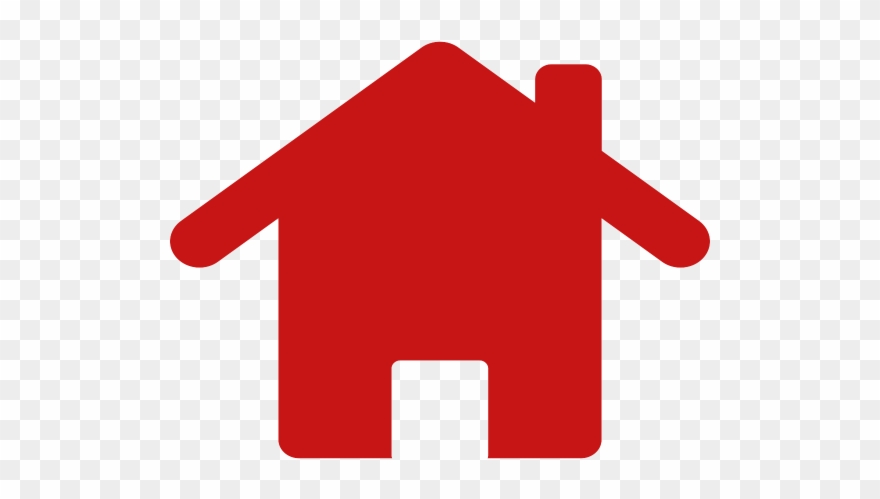 Red Icon Of A House - Black Transparent Background House Icon Clipart ...