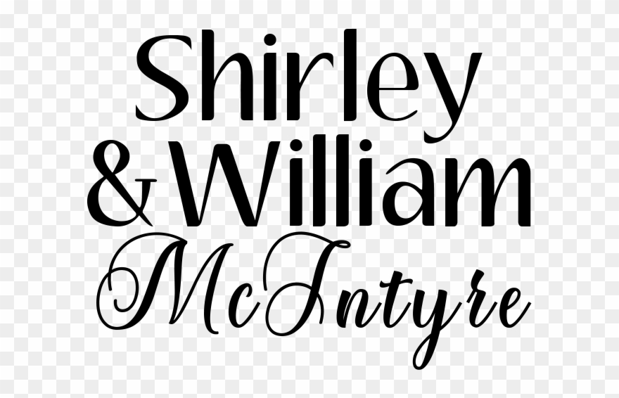 Mcintyre, Shirley And William - Calligraphy Clipart (#4113024) - PinClipart
