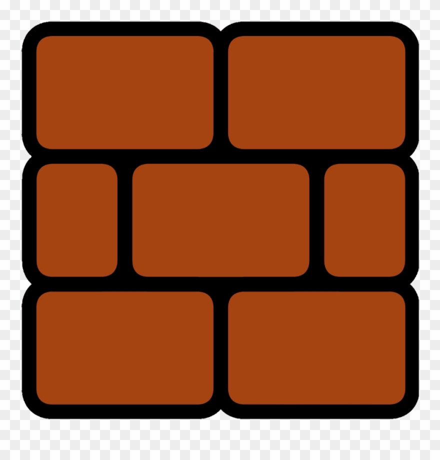 Download Brick Block Super Mario Clipart - 2d Brick Png Transparent Png ...