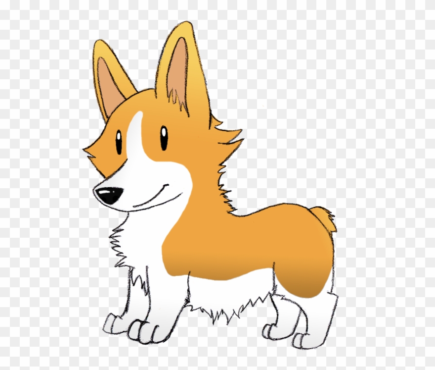 Drawn Corgi Transparent - Corgi Cartoon Png Clipart (#4128678) - PinClipart