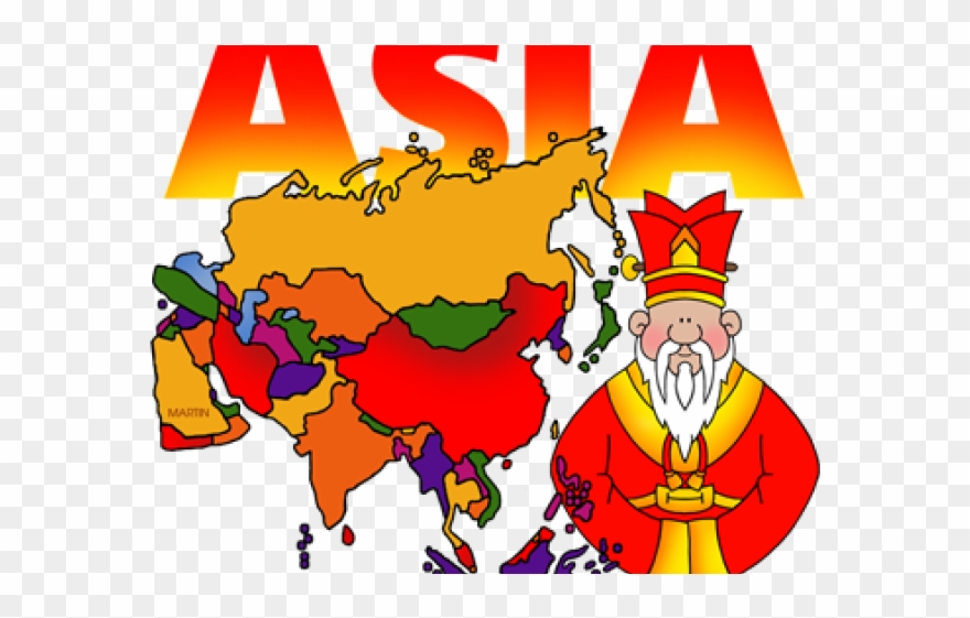 Download History Clipart Philip Martin - Map Of Asia In Color - Png ...