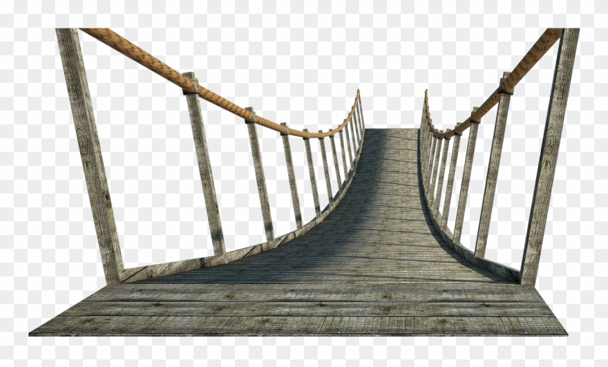 Broken Bridge Clipart Rope - Suspension Bridge Png Transparent Png ...