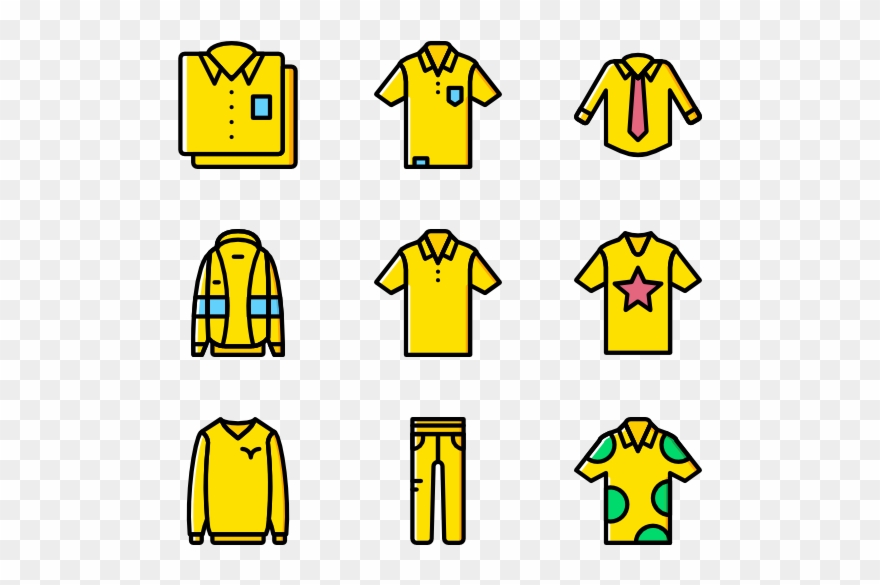 Download Clothing Clipart Man Clothes - Yellow Vector Icon Png ...