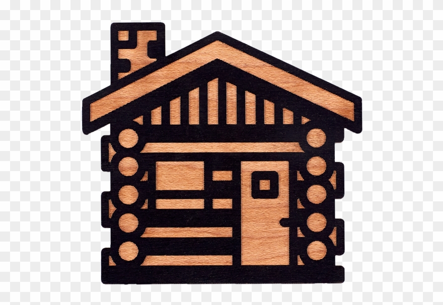 Log Cabin Pins Or Magnets - House Clipart (#4227024) - PinClipart